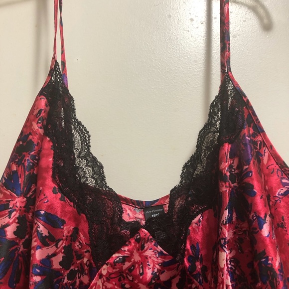 Ambrielle | Intimates & Sleepwear | Floral Negligee Slip Shimmery Soft ...